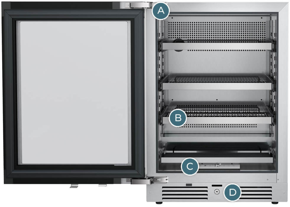 24″ Undercounter Panel Ready Beverage Refrigerator – Left Hinge ...